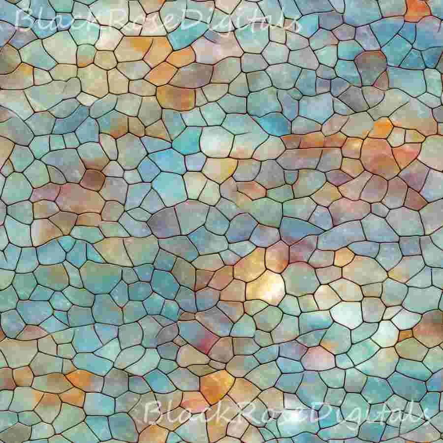 Opal Cobblestone Digital Paper, Seamless Pattern, Textured-look ...