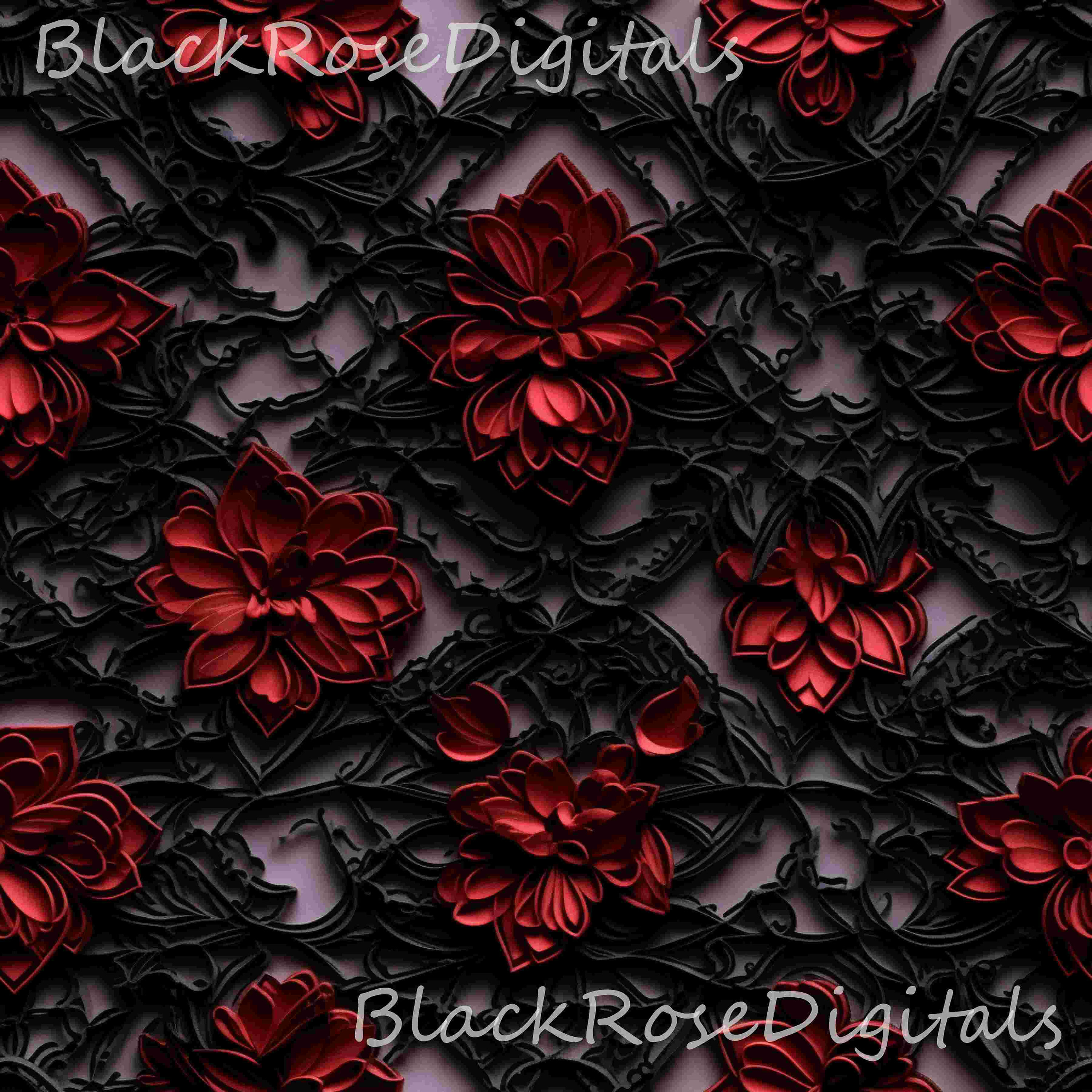 Blood Red Lace Digital Paper, Seamless Pattern, Victorian Lace ...