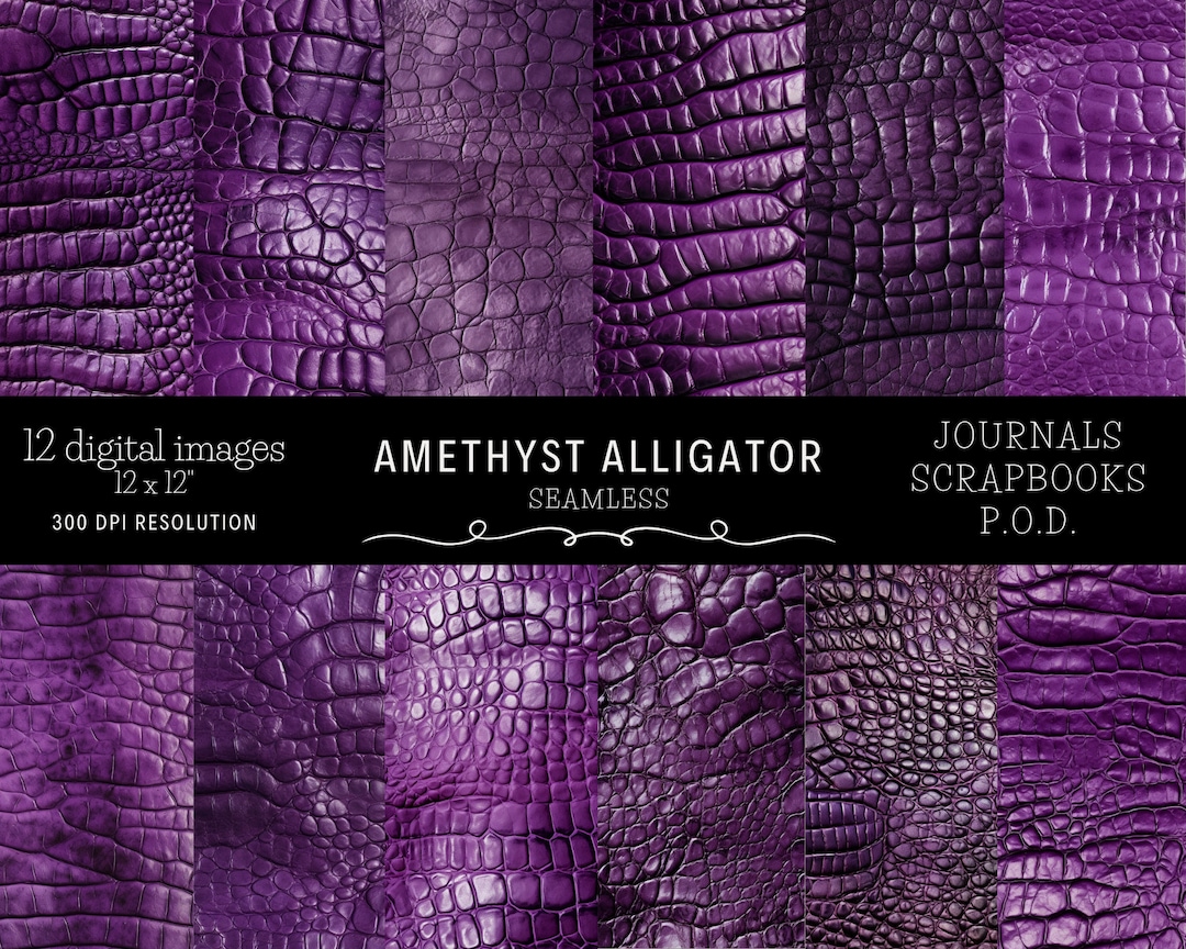 Amethyst Alligator Skin Digital Paper, Seamless Pattern, Textured-look ...