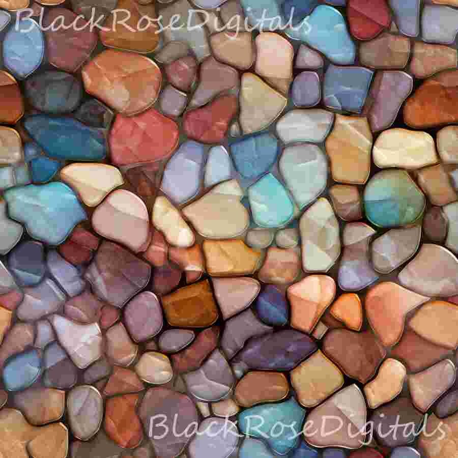Opal Cobblestone Digital Paper, Seamless Pattern, Textured-look ...