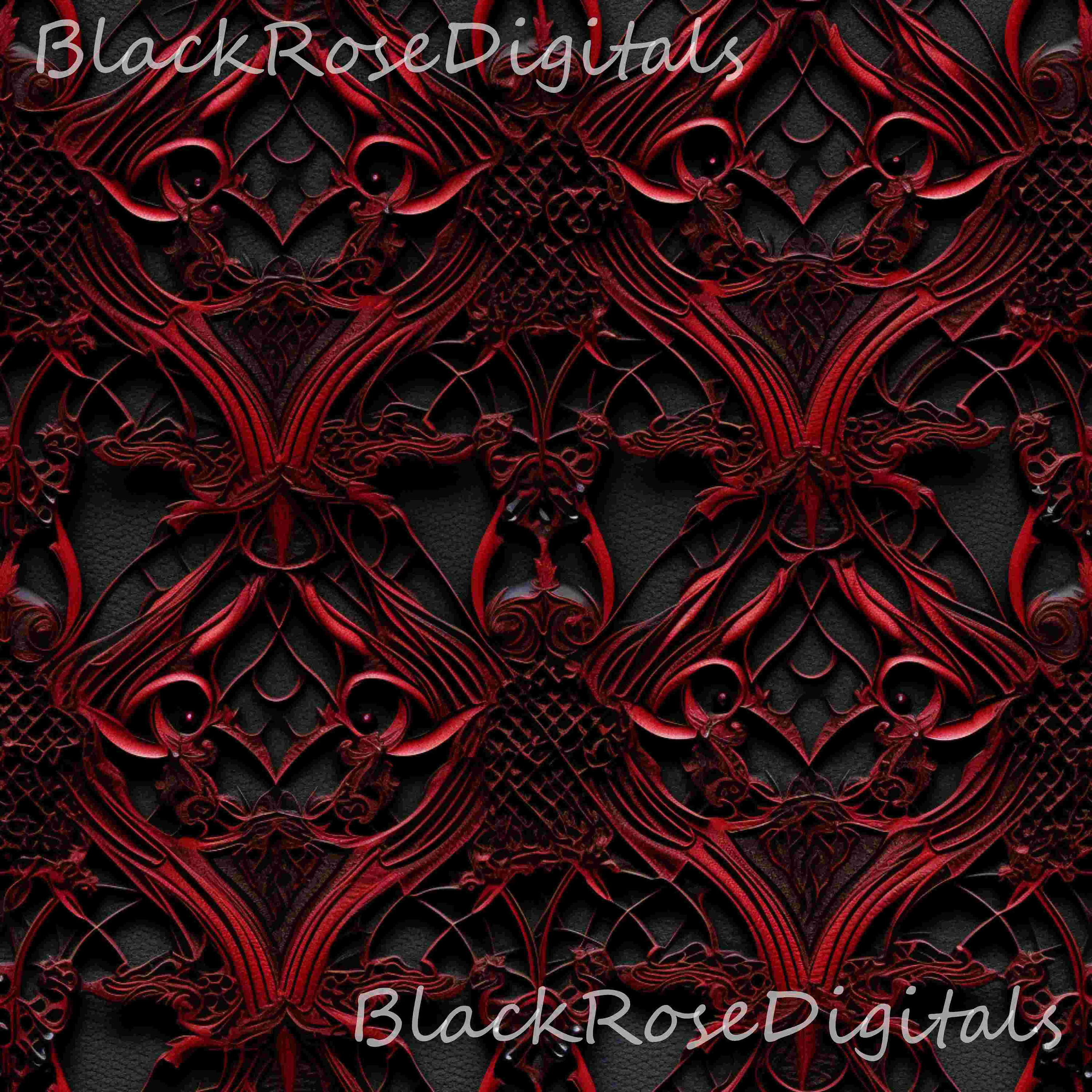 Blood Red Lace Digital Paper, Seamless Pattern, Victorian Lace ...