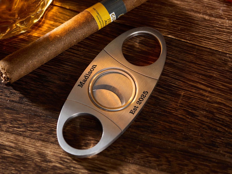 Engraved Cigar Cutter for Men Gift for Groomsman Personalized Cigar ...