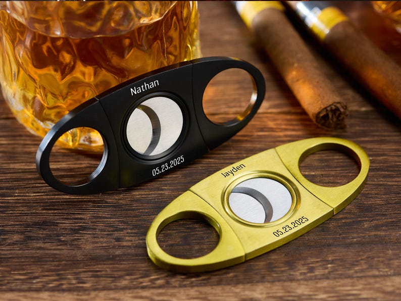 Engraved Cigar Cutter for Men Gift for Groomsman Personalized Cigar ...