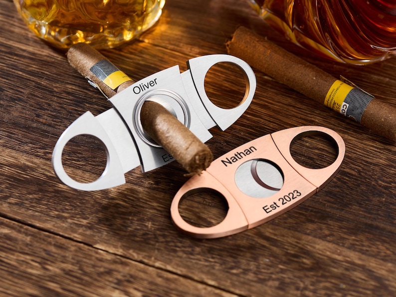 Engraved Cigar Cutter for Men Gift for Groomsman Personalized Cigar ...