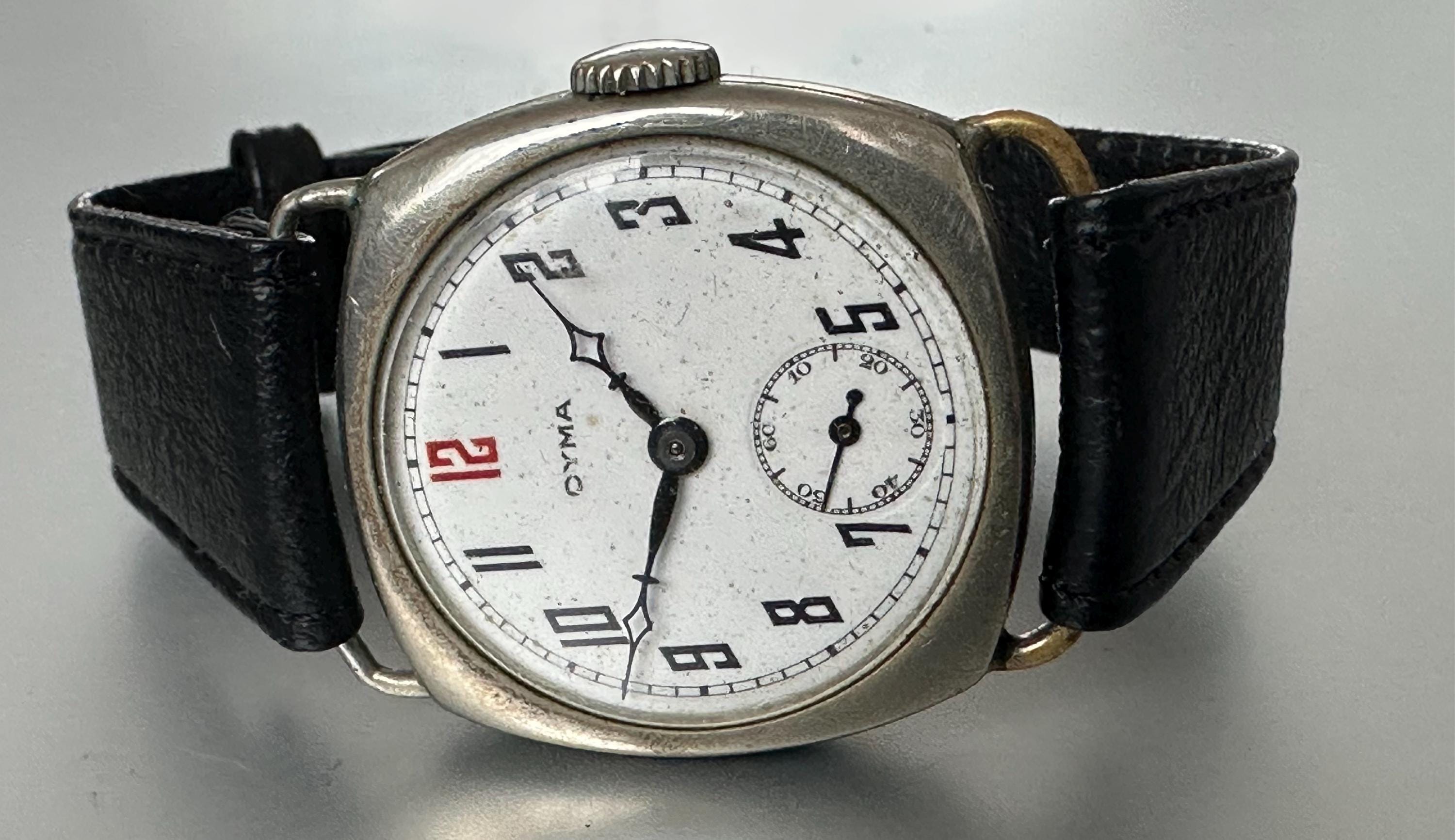 CYMA Trench Wire Lug WW1 Era Military 33mm Subdialvgc Enamel Dial GWO ...