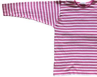 Pink and White Raglan Shirt - Etsy