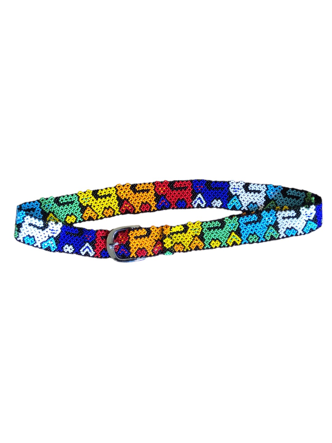 Beaded Cat Belt | Folk Art 80s 90s Vintage Rainbow Primary Kid Core ...