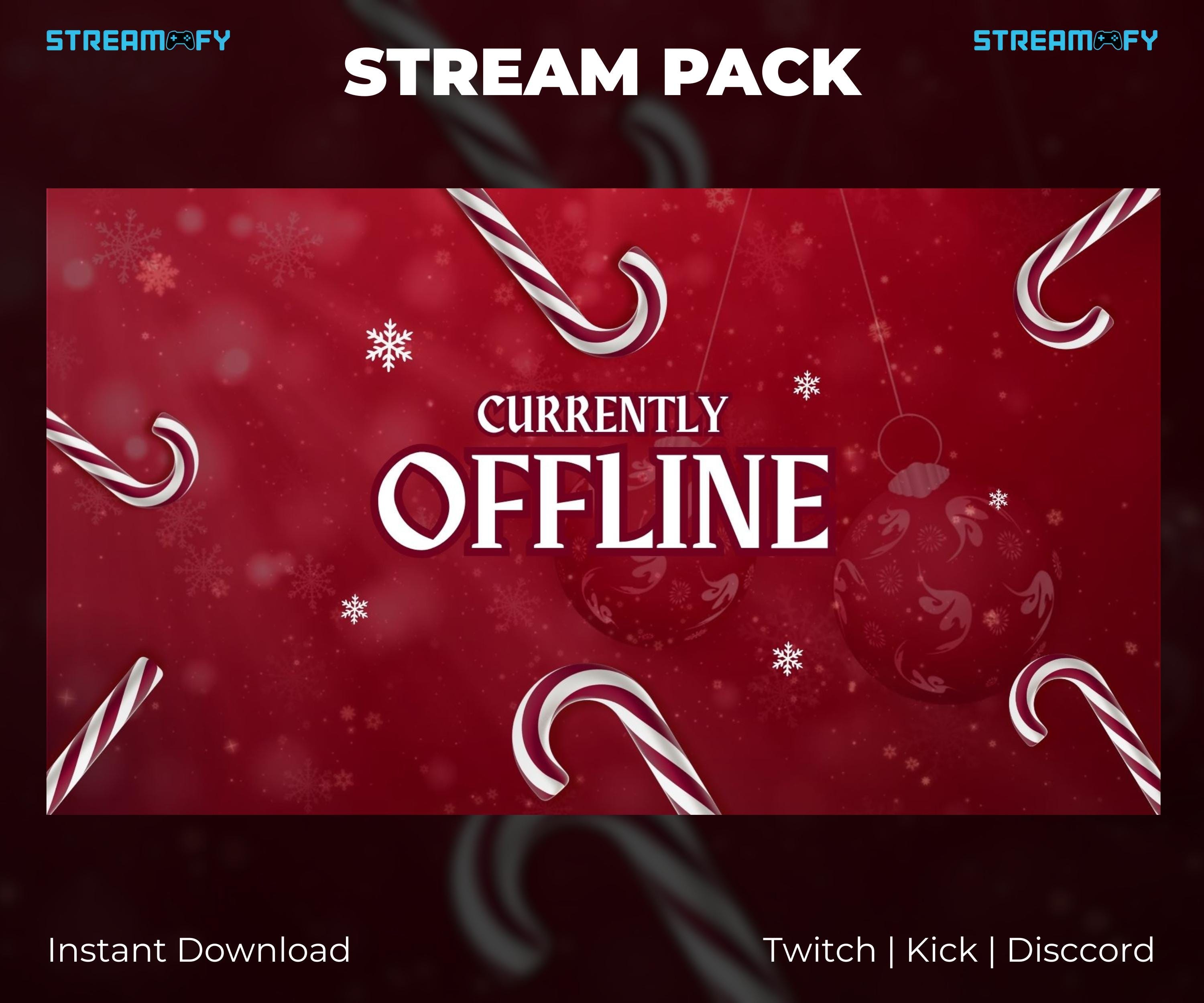 Candy Cane Christmas Stream Pack | Animated Twitch Overlay - Etsy