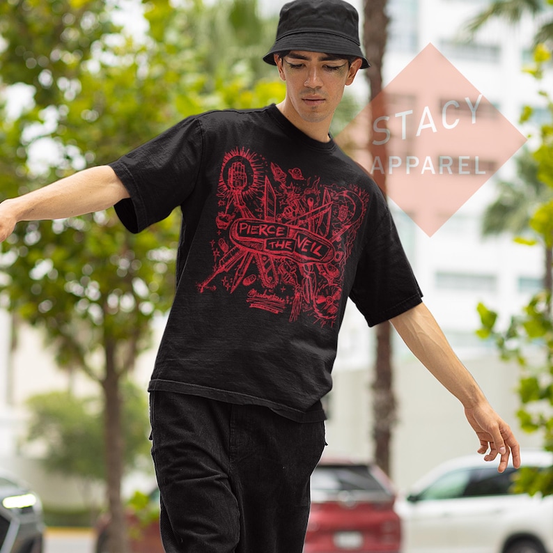 Limited Pierce the Veil Heavy Cotton T-shirt - PTV Band Misadventures ...