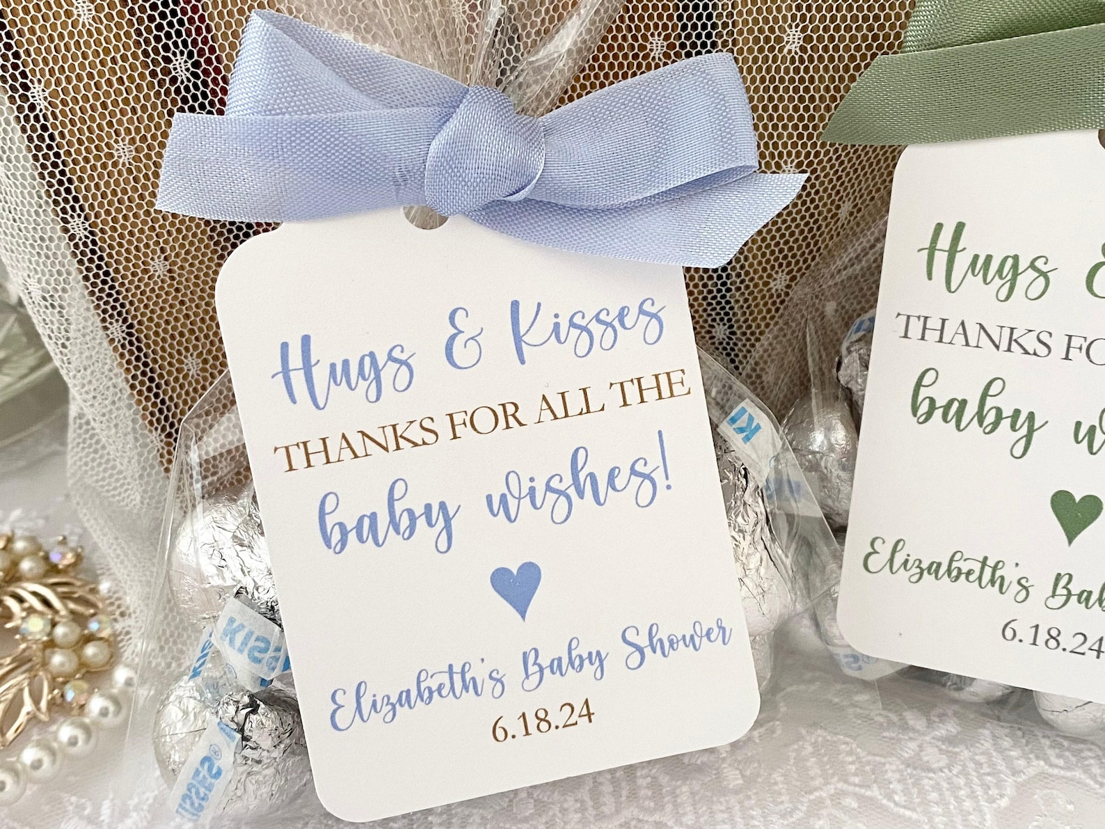Baby Boy Kisses Cello Cellophane Favor Bags, Baby Wishes Favors for ...
