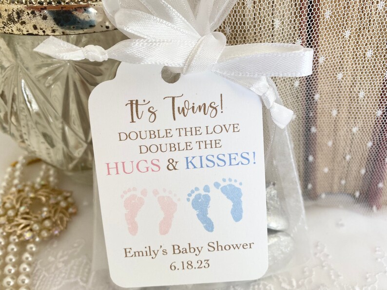 Twin Favor Treat Bags Twin Baby Shower Favor Bags Boy Girl | Etsy