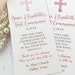Girl Holy First Communion Bookmarks Favors Pink Cross First - Etsy