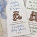 Printed Teddy Bear Bookmarks Favors, Reading Baby Shower Favors, Teddy ...