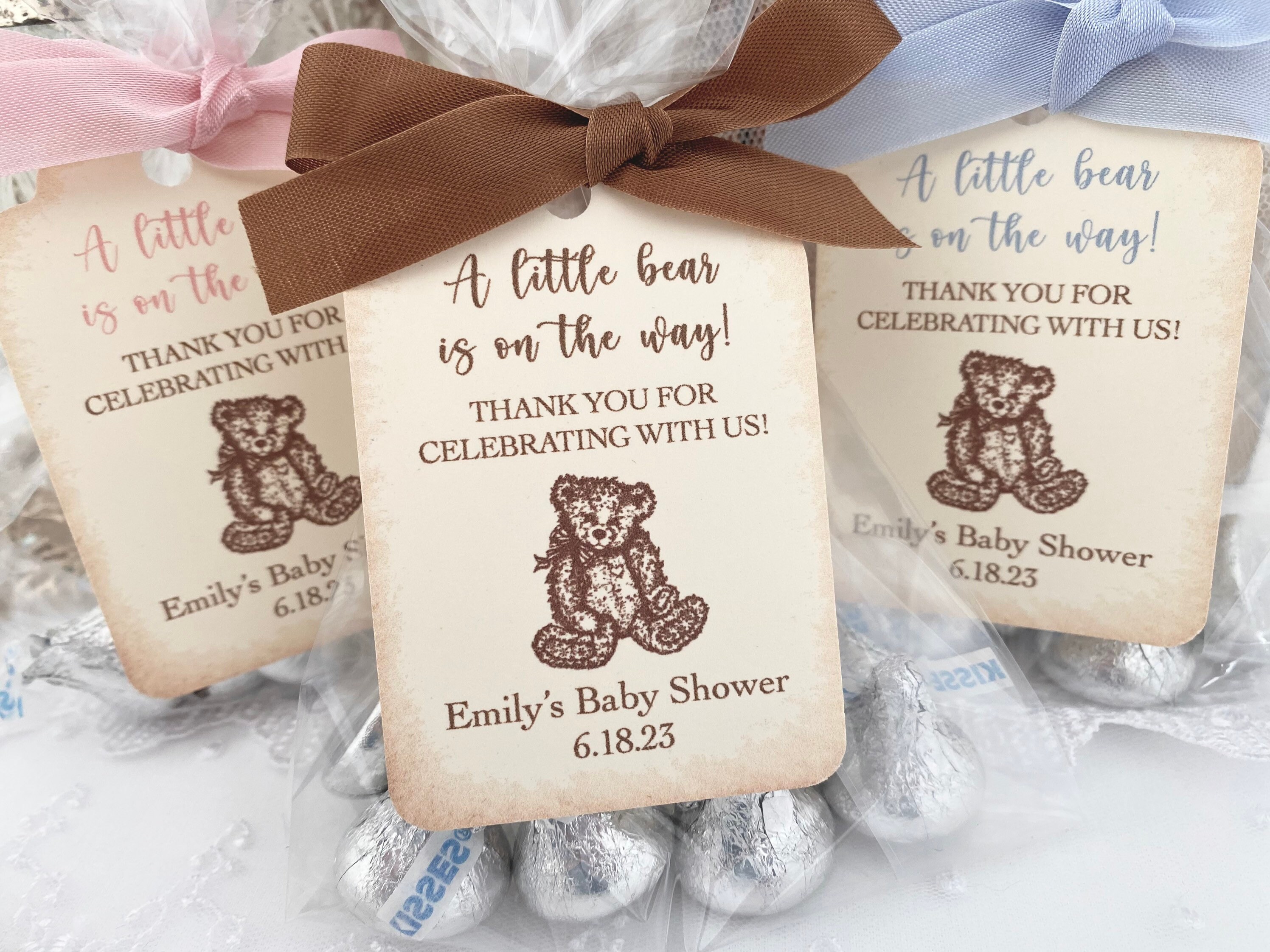 Teddy Bear Favor Treat Bags Baby Shower Teddy Bear Favors | Etsy