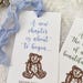 Printed Teddy Bear Bookmarks Favors, Reading Baby Shower Favors, Teddy ...