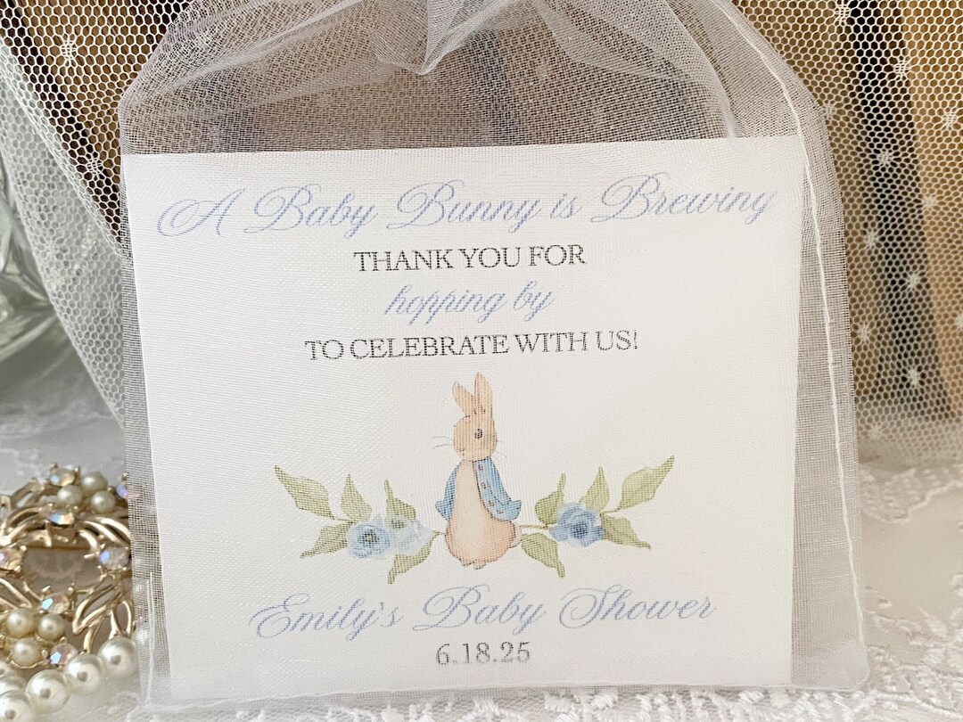 Peter Rabbit Baby Shower Tea Party Favors, Peter Rabbit Tea Favors for ...