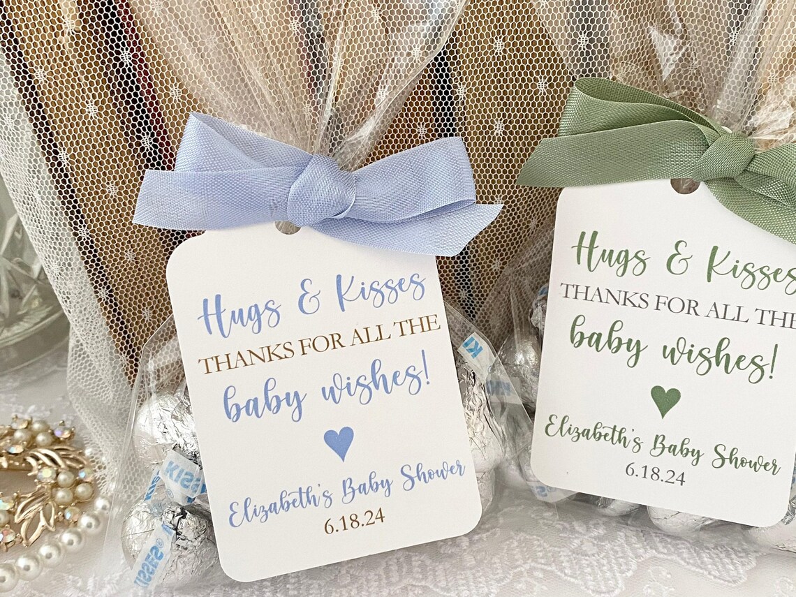 Baby Boy Kisses Cello Cellophane Favor Bags, Baby Wishes Favors for ...