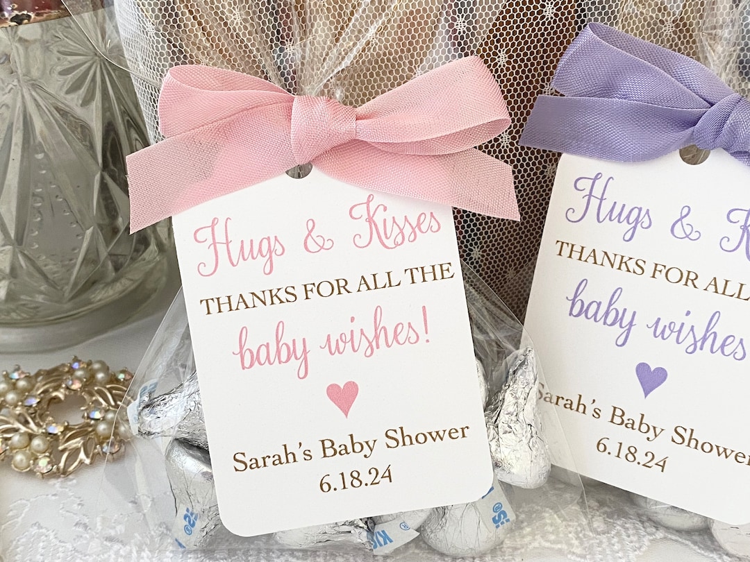 Baby Girl Kisses Cello Cellophane Favor Bags, Baby Wishes Favors for ...