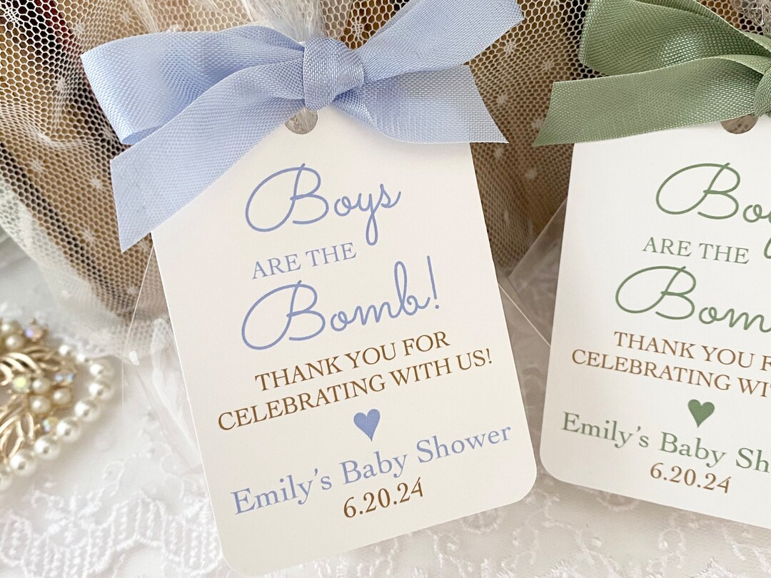 Baby Boy Bath Bomb Favor Bags, Boys Are the Bomb Favor Bags, Baby ...