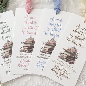 Printed Gender Neutral Baby Shower Bookmarks Favors, Storybook Favors ...