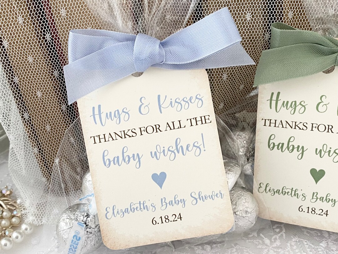Baby Boy Kisses Cello Cellophane Favor Bags, Baby Wishes Favors for ...