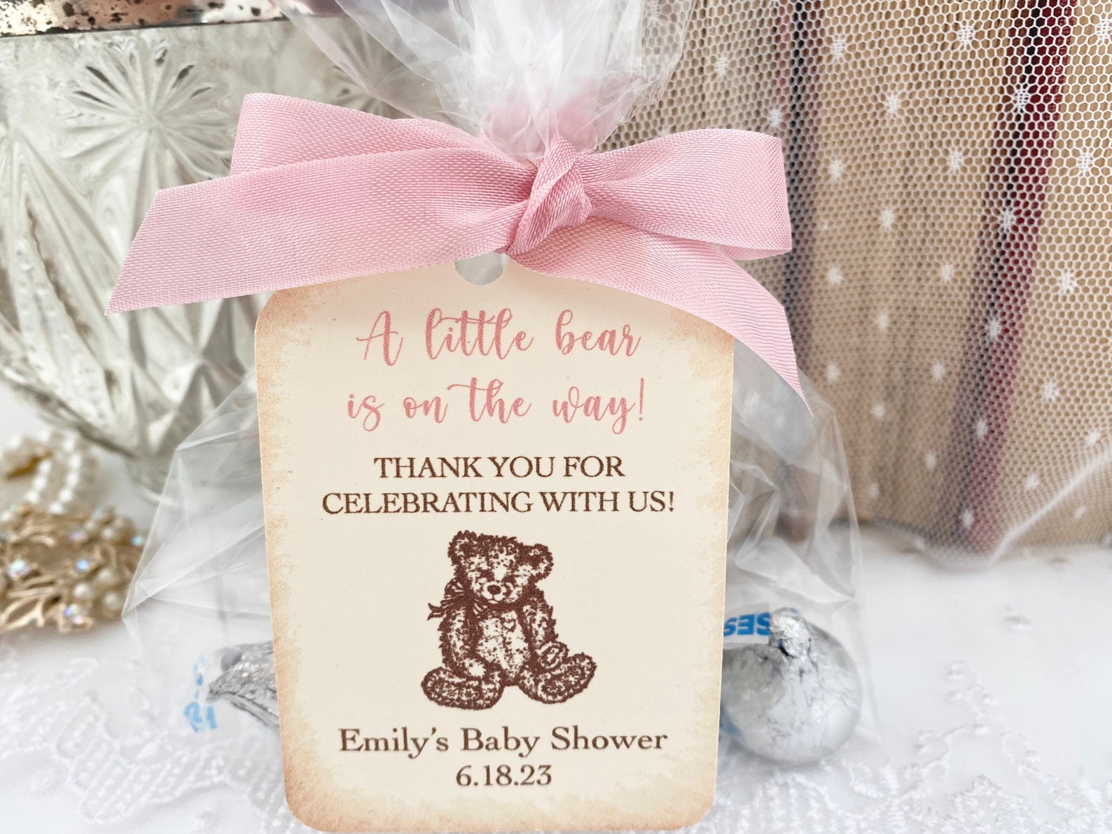 Teddy Bear Favor Treat Bags Baby Shower Teddy Bear Favors | Etsy