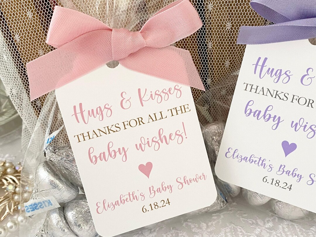 Baby Girl Kisses Cello Cellophane Favor Bags, Baby Wishes Favors for ...
