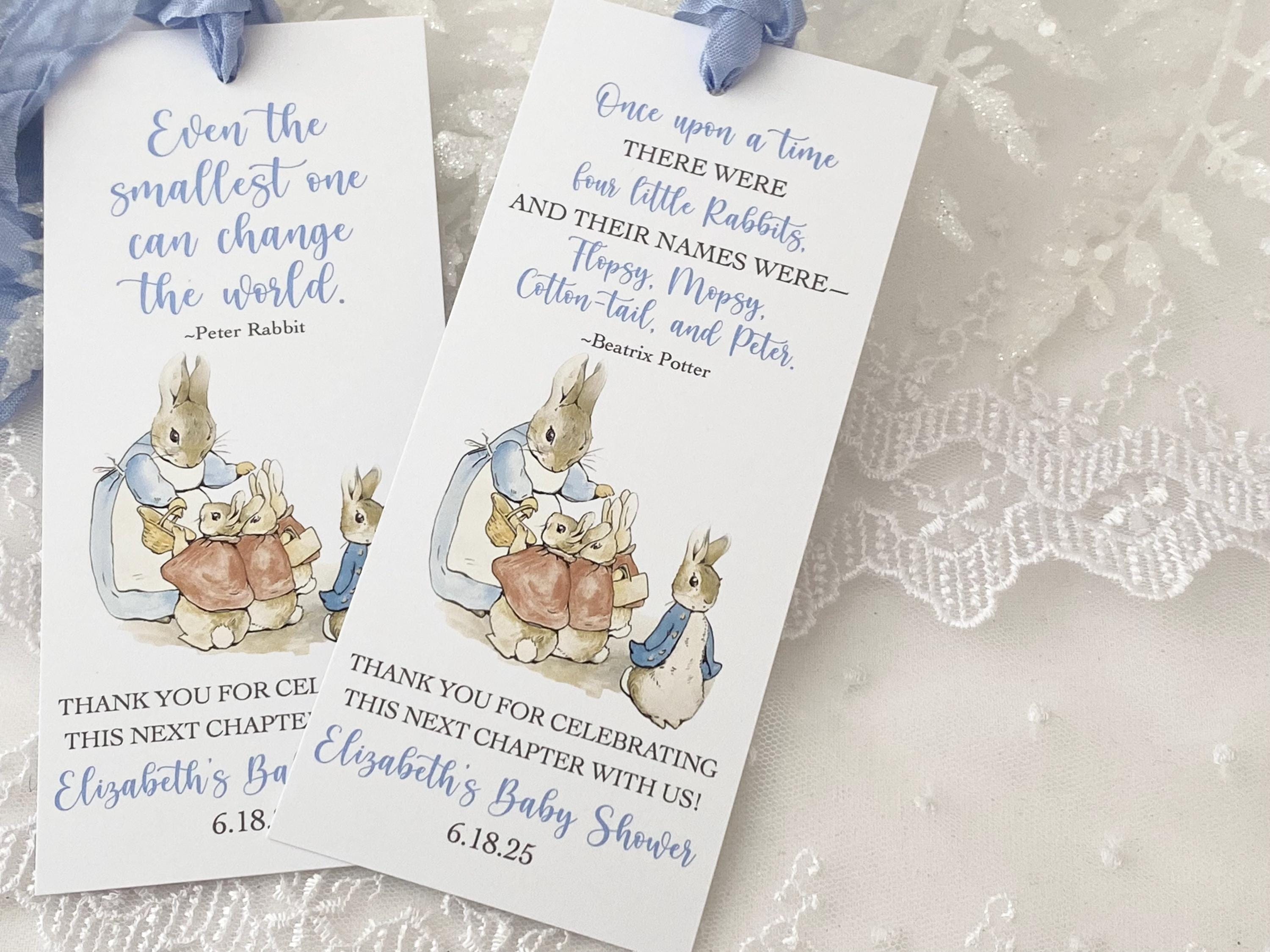 Printed Peter Rabbit Bookmarks Favors, Peter Rabbit Book Themed Favors ...
