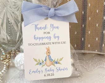 Peter Rabbit Thank You Favor Tags-personalized Birthday and Baby Shower ...