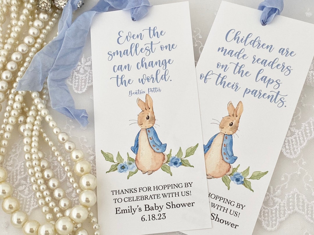 Peter Rabbit Bookmarks, Peter Rabbit Baby Shower Favors, Printed - Etsy