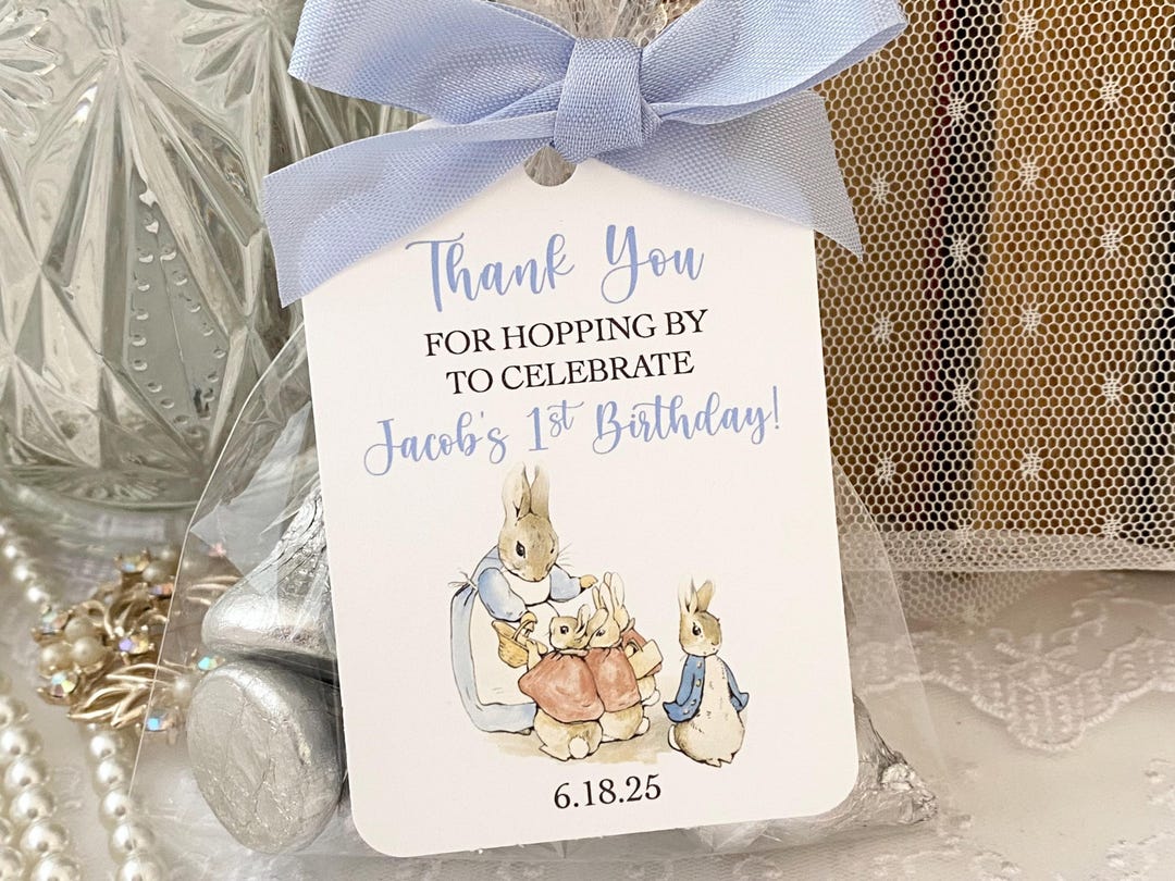 Peter Rabbit Birthday Favor Bags, Peter Rabbit 1st 2nd Birthday Gift ...