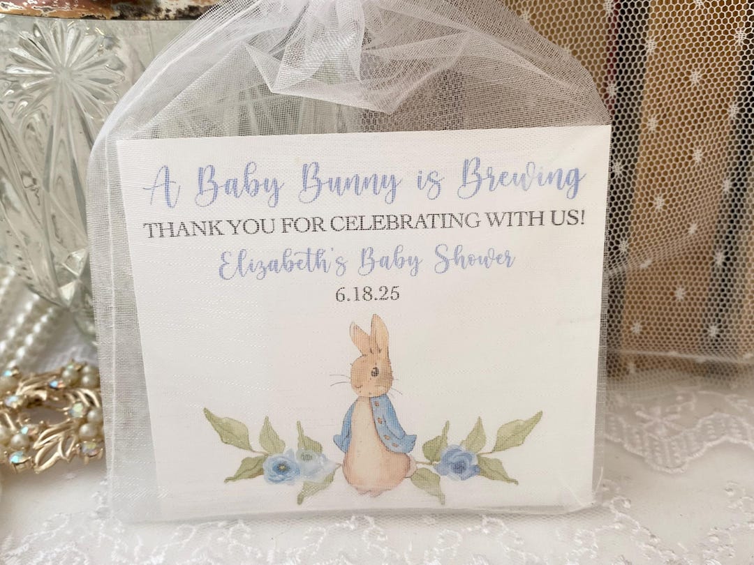 Peter Rabbit Baby Shower Tea Party Favors, Peter Rabbit Tea Favors for ...