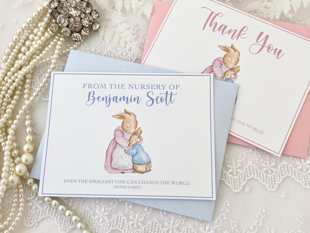 Peter Rabbit Baby Stationery, Peter Rabbit Baby Shower Thank You Cards ...
