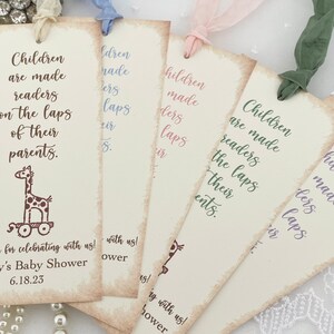 Giraffe Baby Shower Favor Bookmarks, Giraffe Baby Gift Favors, Zoo ...