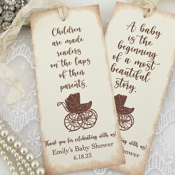 Baby Shower Bookmark - Etsy