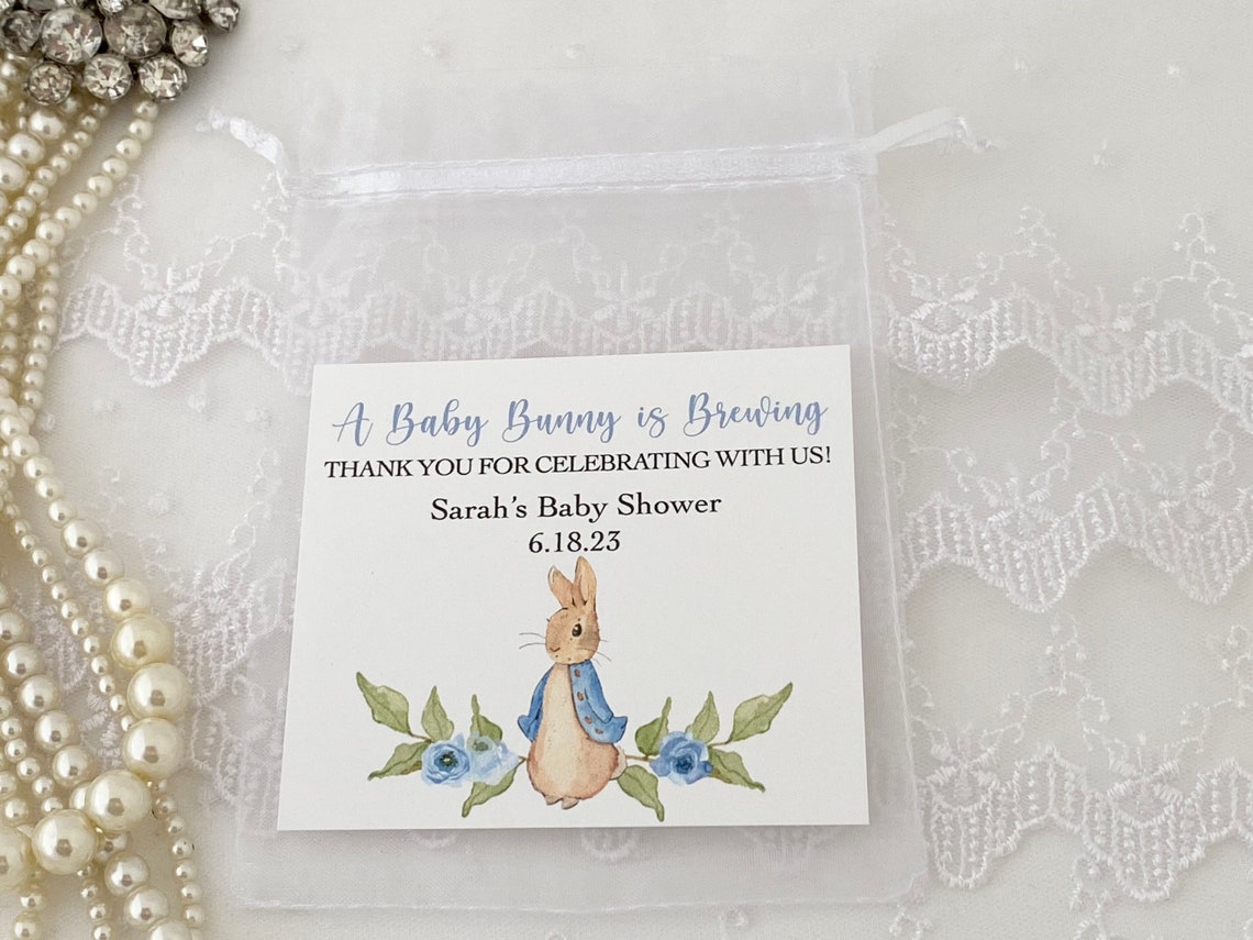 Peter Rabbit Baby Shower Tea Party Favors Boy Bunny Rabbit - Etsy