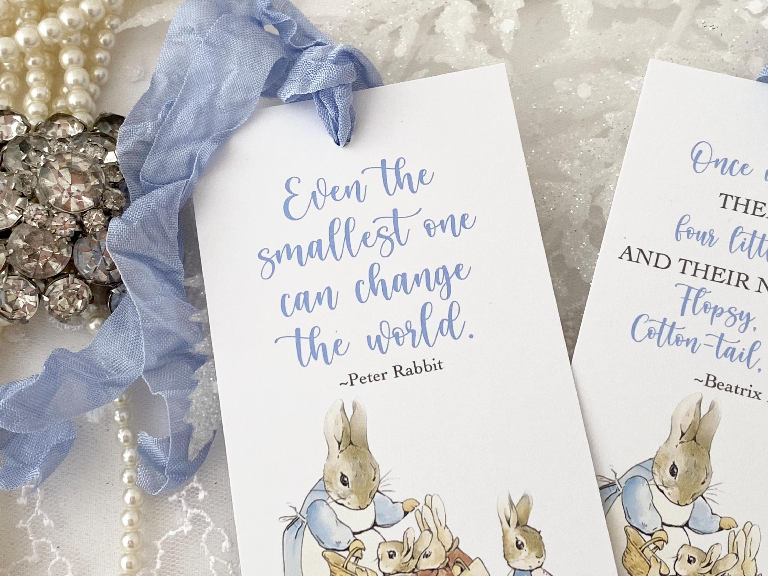 Printed Peter Rabbit Bookmarks Favors, Peter Rabbit Book Themed Favors ...