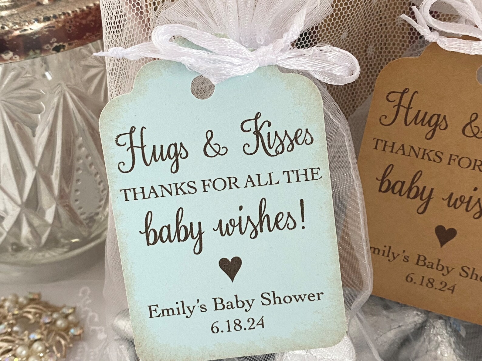 Boy Baby Hugs and Kisses Favor Bags Boy Baby Shower Kiss - Etsy