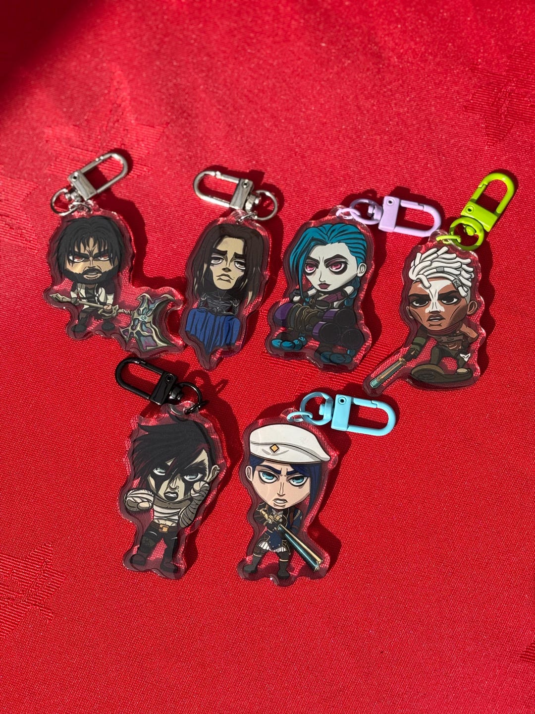 Arcane Chibi Epoxy Keychains 6cm - Ekko, Caitlyn, Jayce, Jinx, Viktor ...
