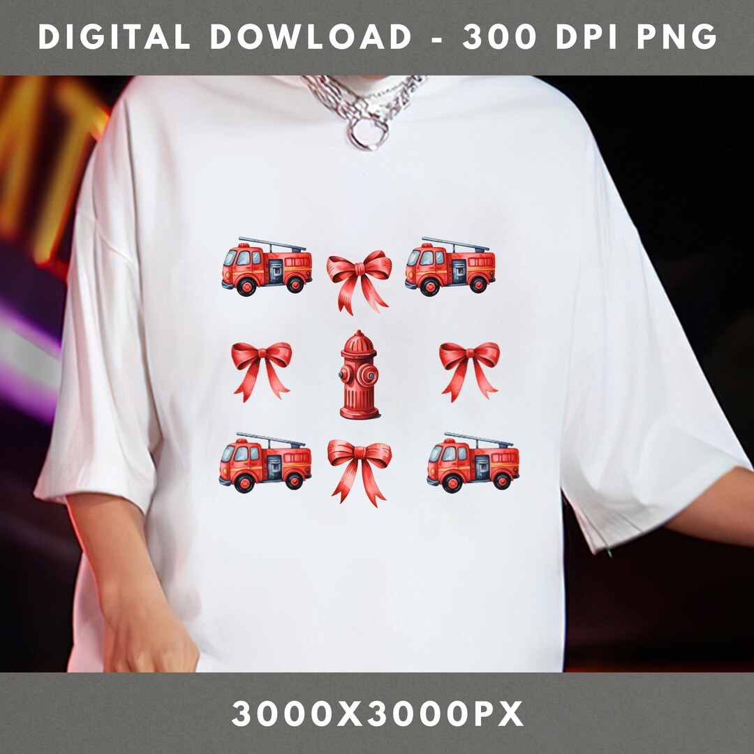 Cute Coquette Firefighter PNG File Retro Wife Sublimation Design Fire ...