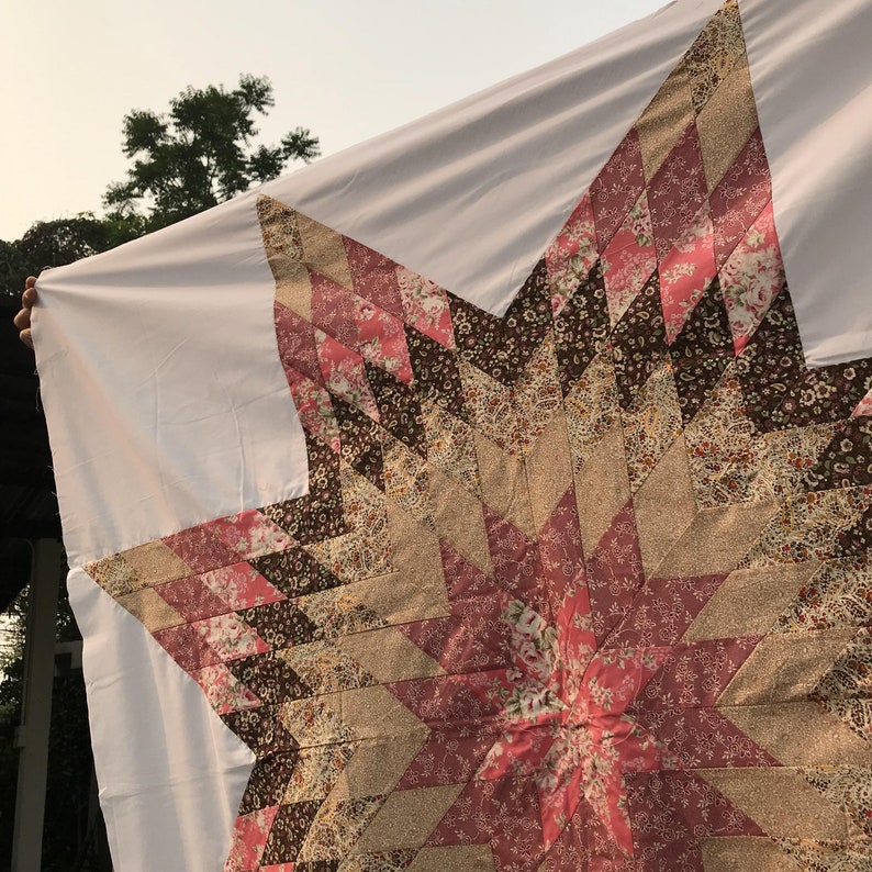 Beautiful Handmade Bright Star Patchwork, 50 X 50 Inches, Ohio Star ...