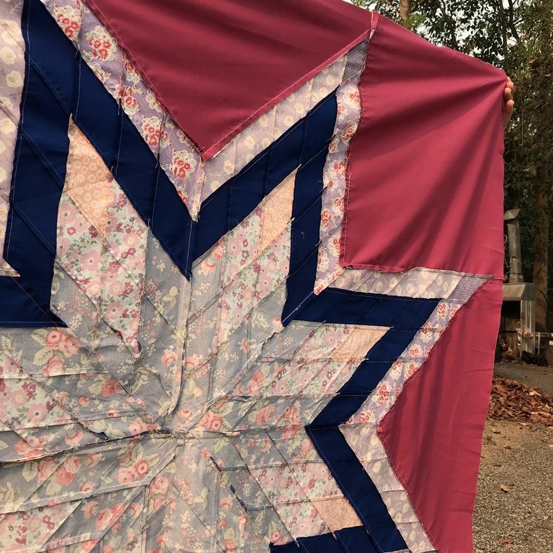 Beautiful Handmade Bright Star Patchwork, 50 X 50 Inches, Ohio Star ...