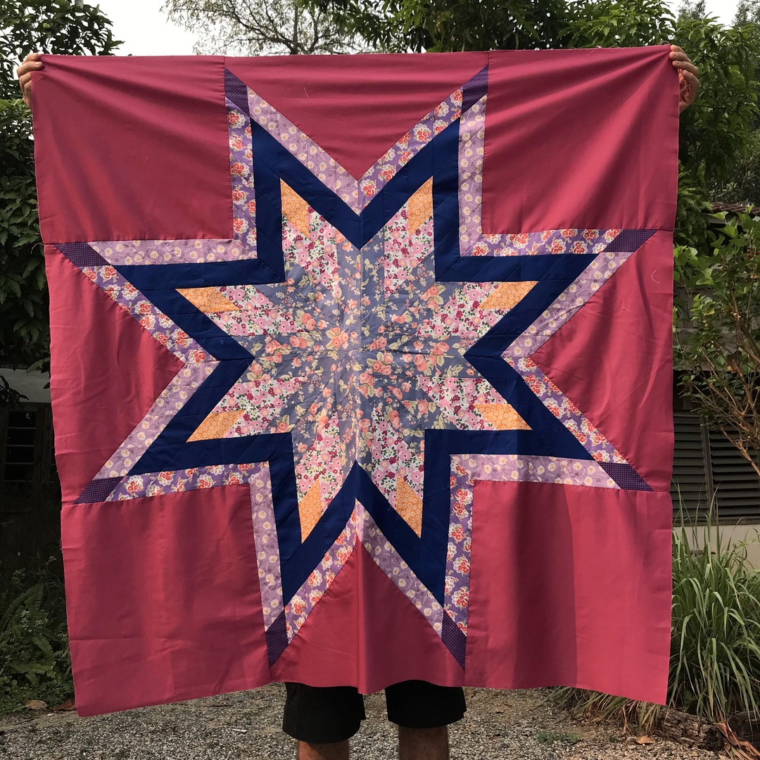 Beautiful Handmade Bright Star Patchwork, 50 X 50 Inches, Ohio Star ...