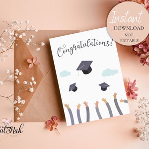 Printable Graduation Congratulations Greeting Card | Instant Download ...