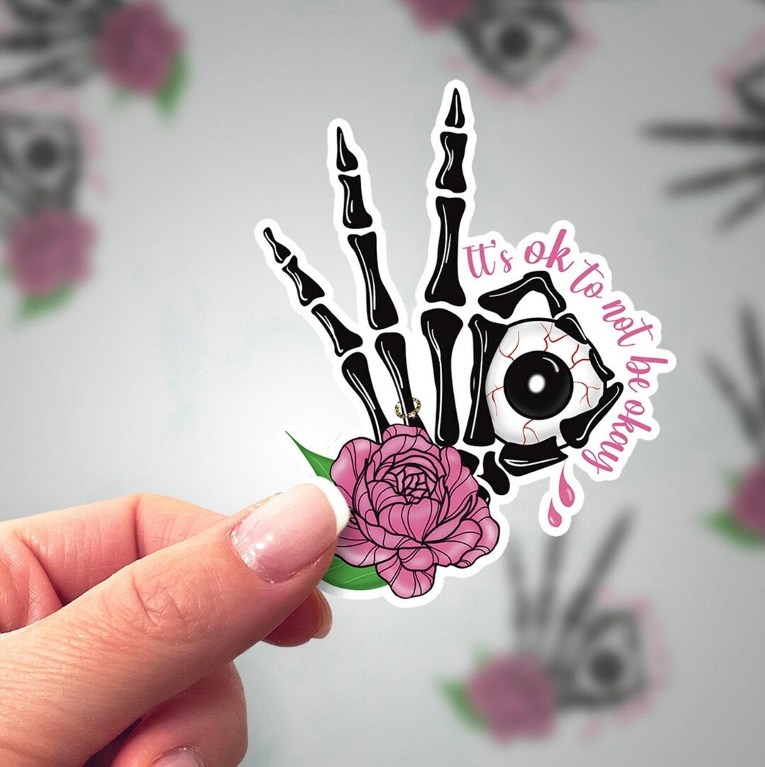 Mental Health Sticker Die Cut Vinyl Sticker Self Care Sticker Glossy ...