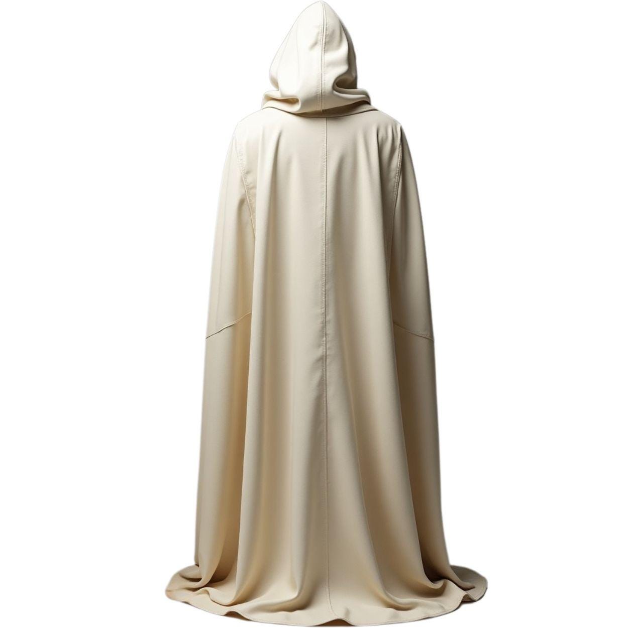 Handcrafted Hooded Leather Cloak - Vintage Medieval Leather Cape - Full ...