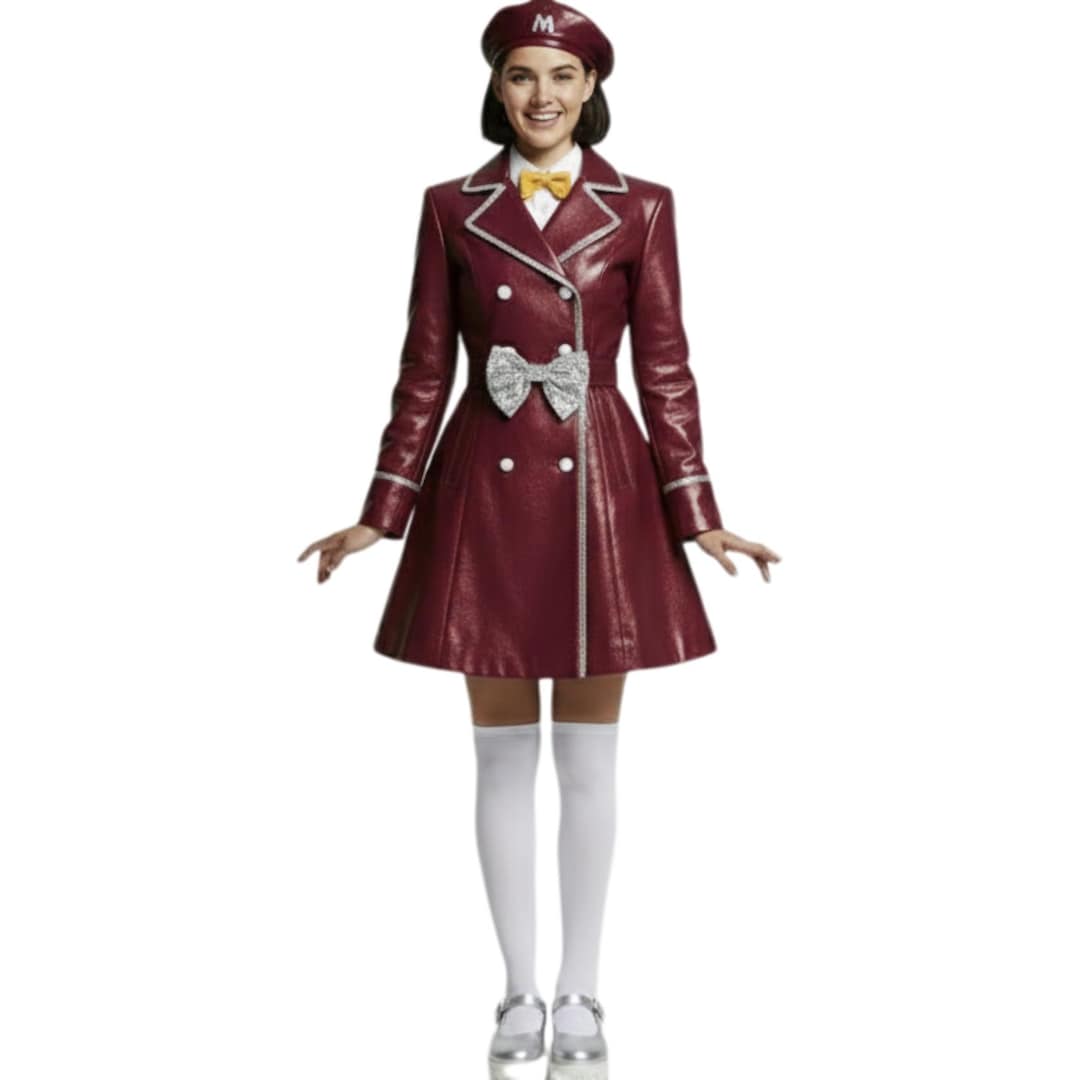 Maroon Cosplay Leather Coat | Fantasy Character Outfit - Etsy