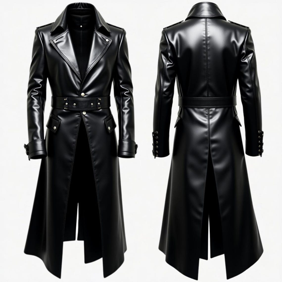 Black Leather Trench Coat – Bold and Timeless Statement Piece - Classic ...