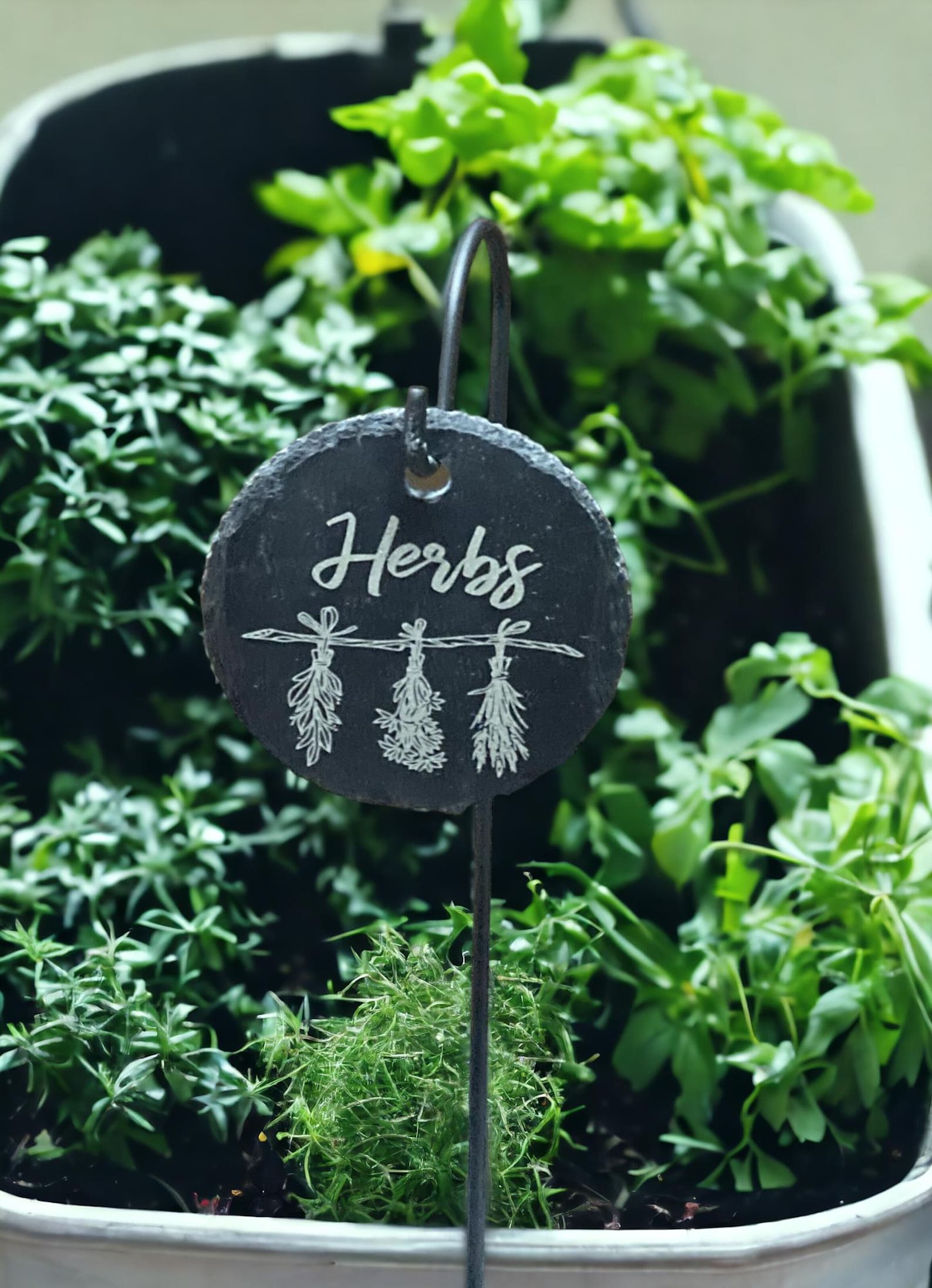 Herb Garden Custom Engraved Garden Sign | Slate Garden Sign | Mother's ...