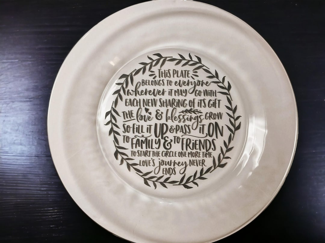 The Giving Plate | Engraved Glass Plate | Engraved Gifts | Custom ...